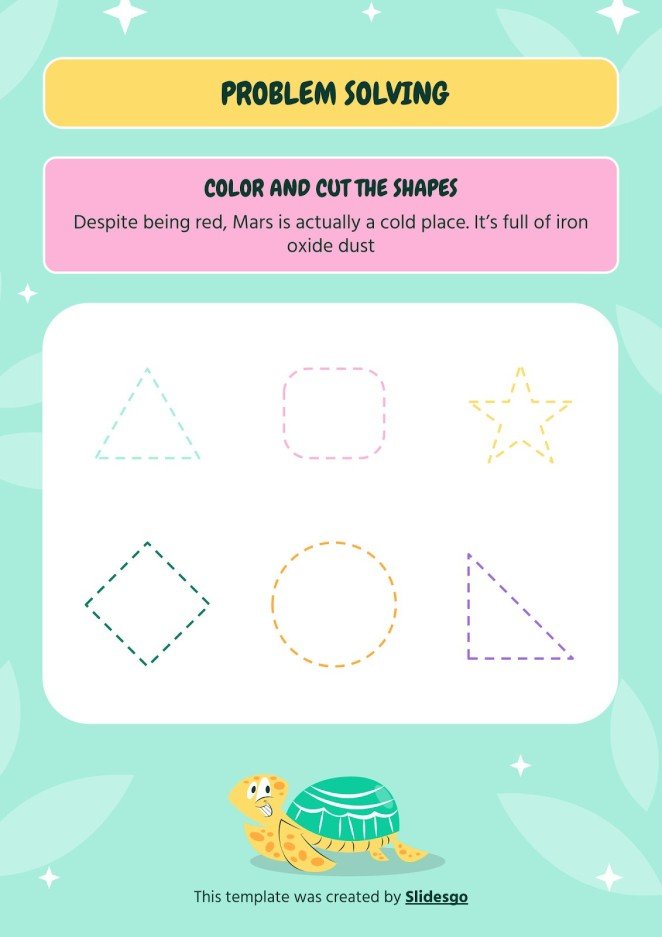 Printable Problem Solving Visual Support Worksheets for Pre-K