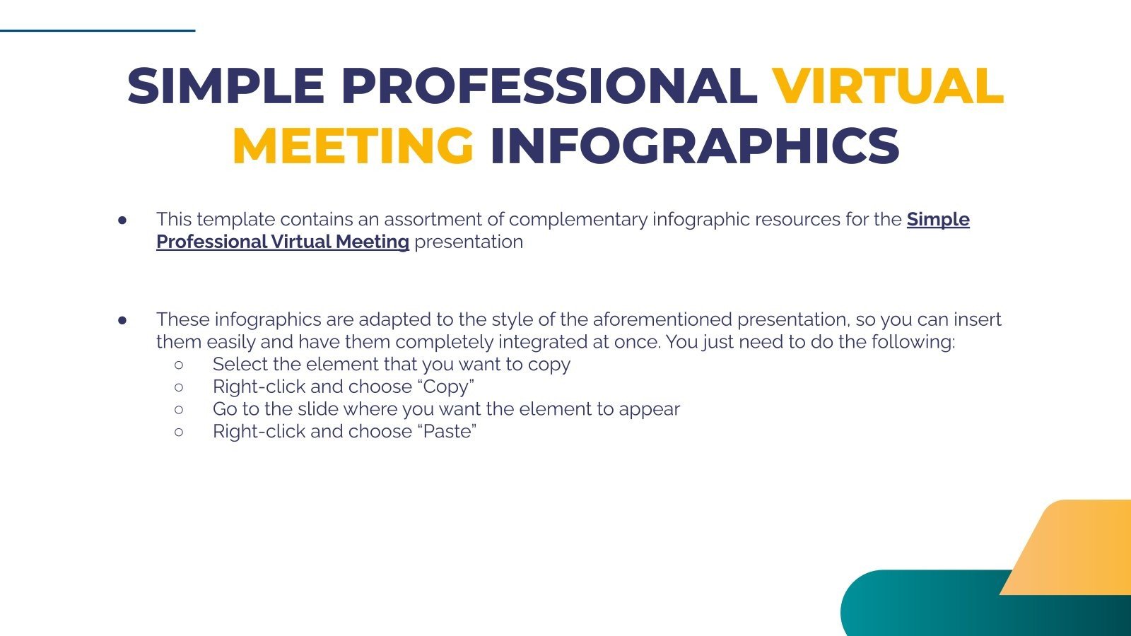 Simple Professional Virtual Meeting Infographics