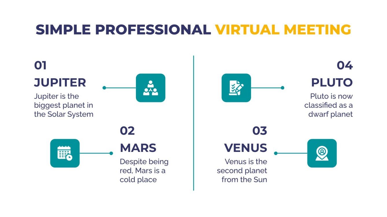 Simple Professional Virtual Meeting Infographics