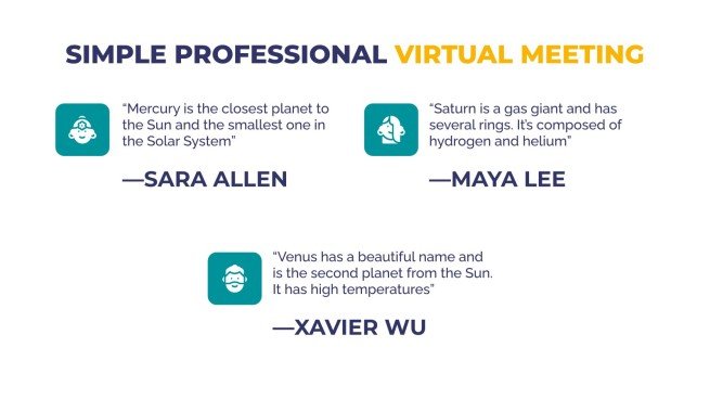 Simple Professional Virtual Meeting Infographics