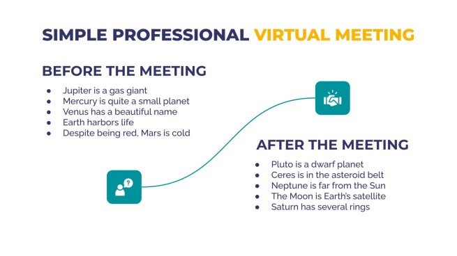 Simple Professional Virtual Meeting Infographics