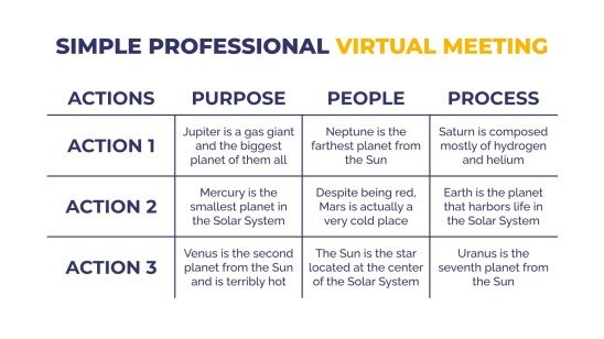 Simple Professional Virtual Meeting Infographics