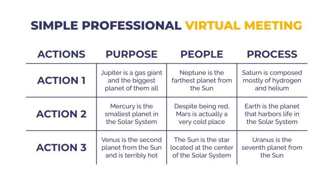 Simple Professional Virtual Meeting Infographics