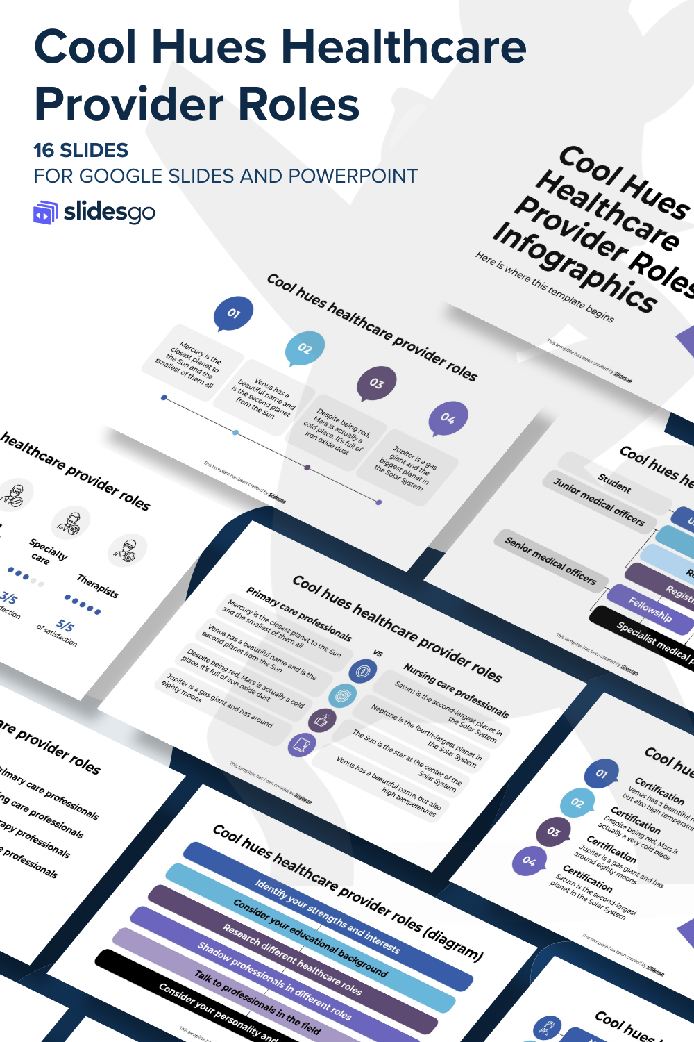 Cool Hues Healthcare Provider Roles Infographics