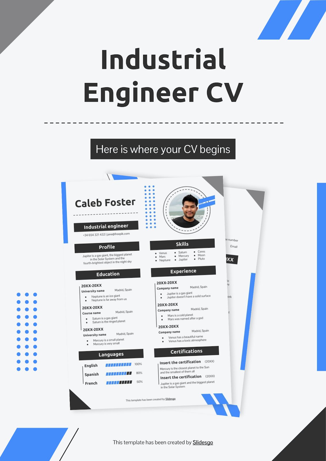 CV de ingeniero industrial | Google Slides y PPT