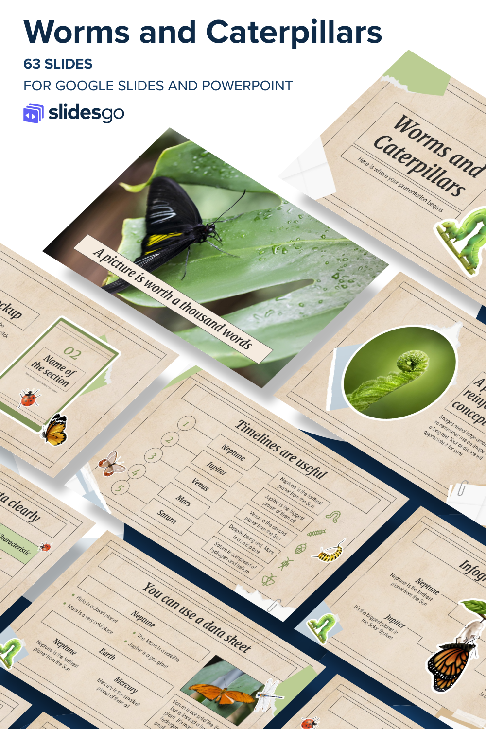 Worms and Caterpillars | Google Slides & PowerPoint