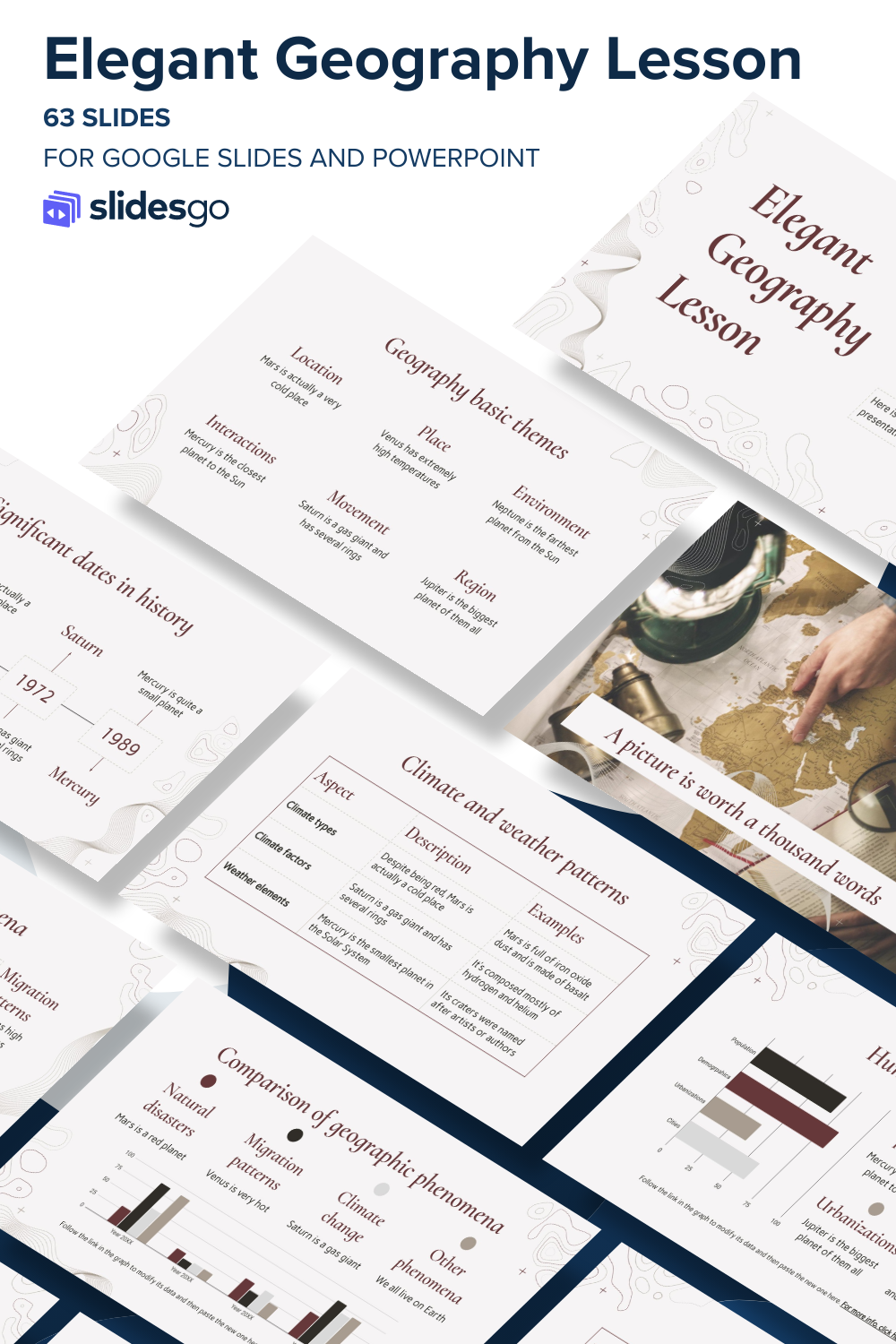 Elegant Geography Lesson | Google Slides & PowerPoint