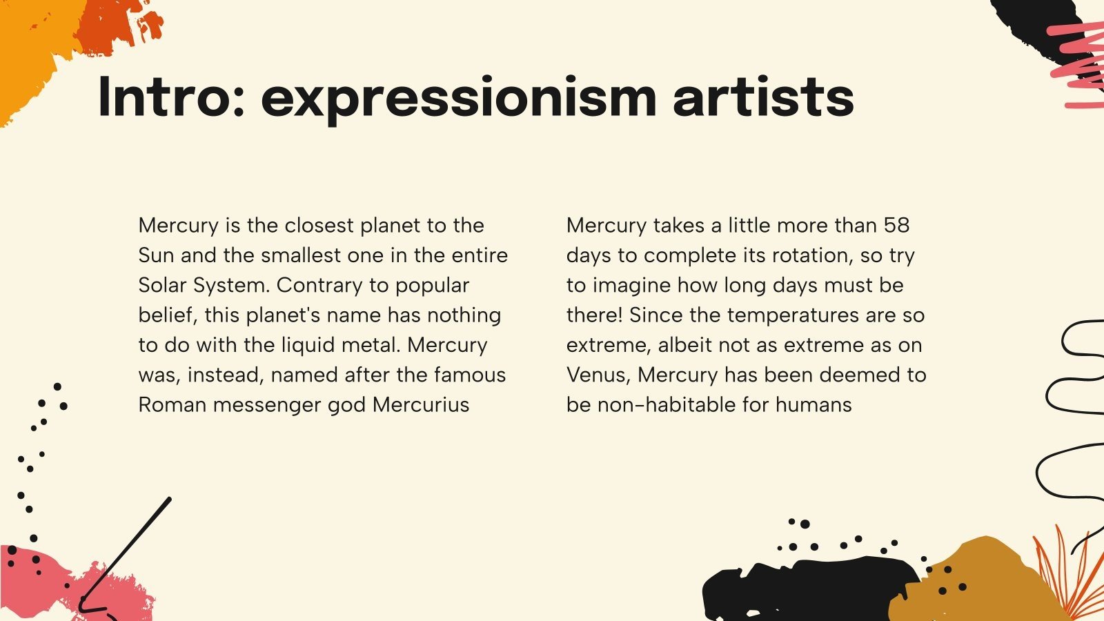 Expressionism Artists | Google Slides & PowerPoint template