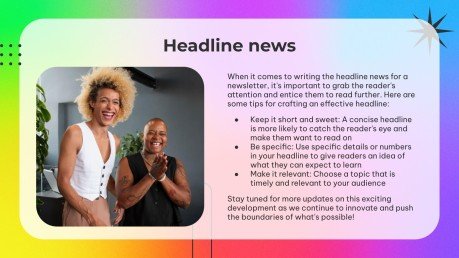 Newsletter com design queer | Google Slides e PowerPoint