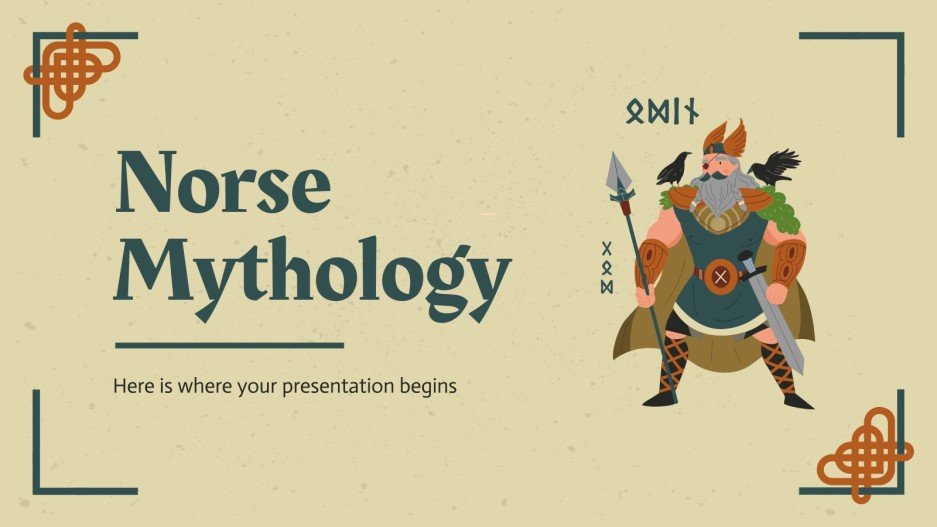 Free templates for Google Slides and PPT about mythology