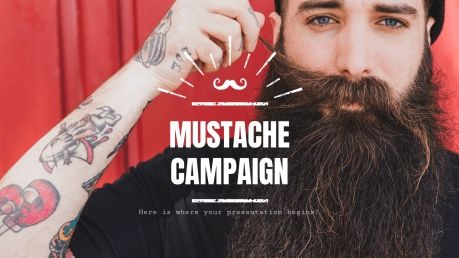 Mustache Campaign Google Slides and PowerPoint Template