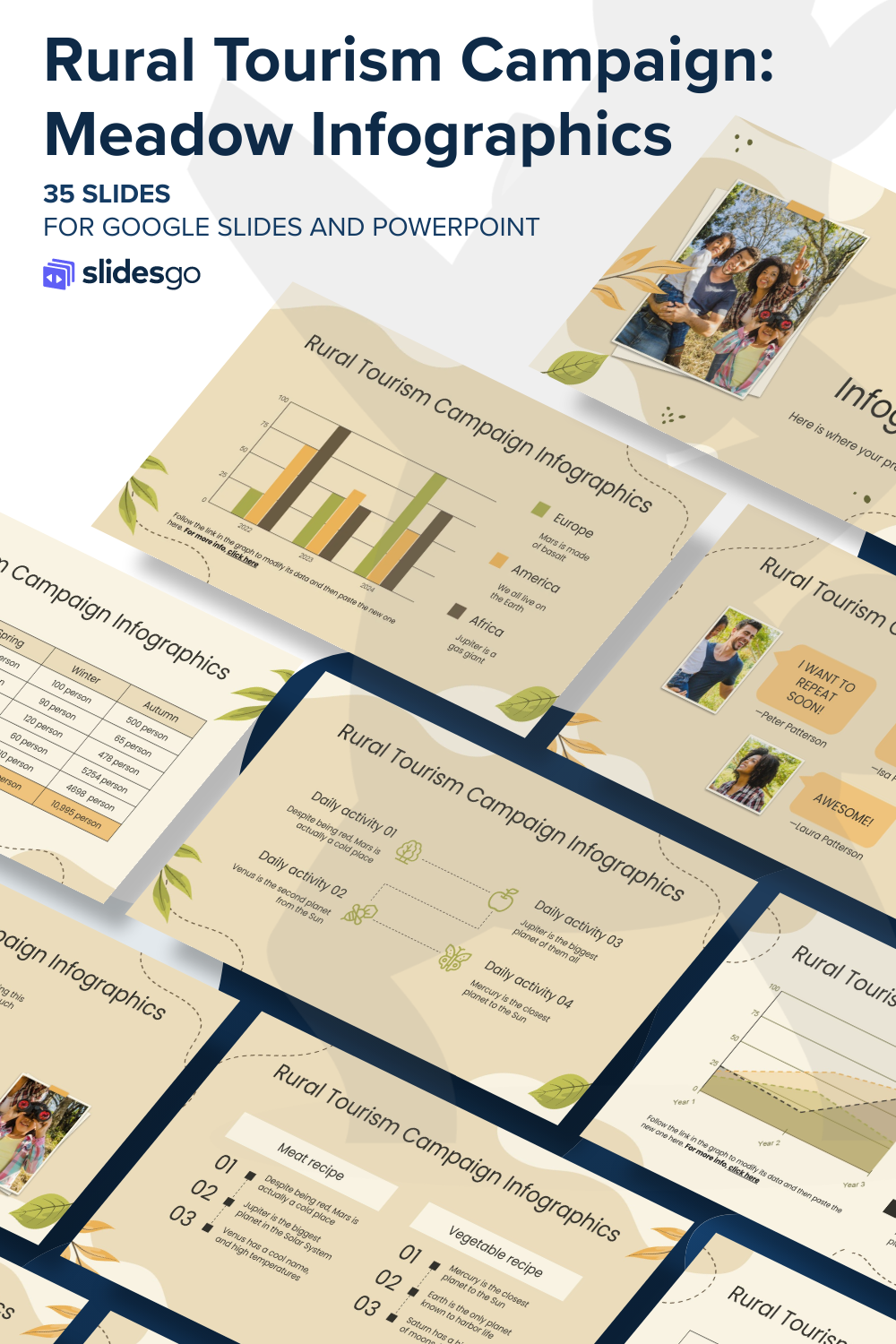 Rural Tourism Campaign: Meadow Infographics | Google Slides