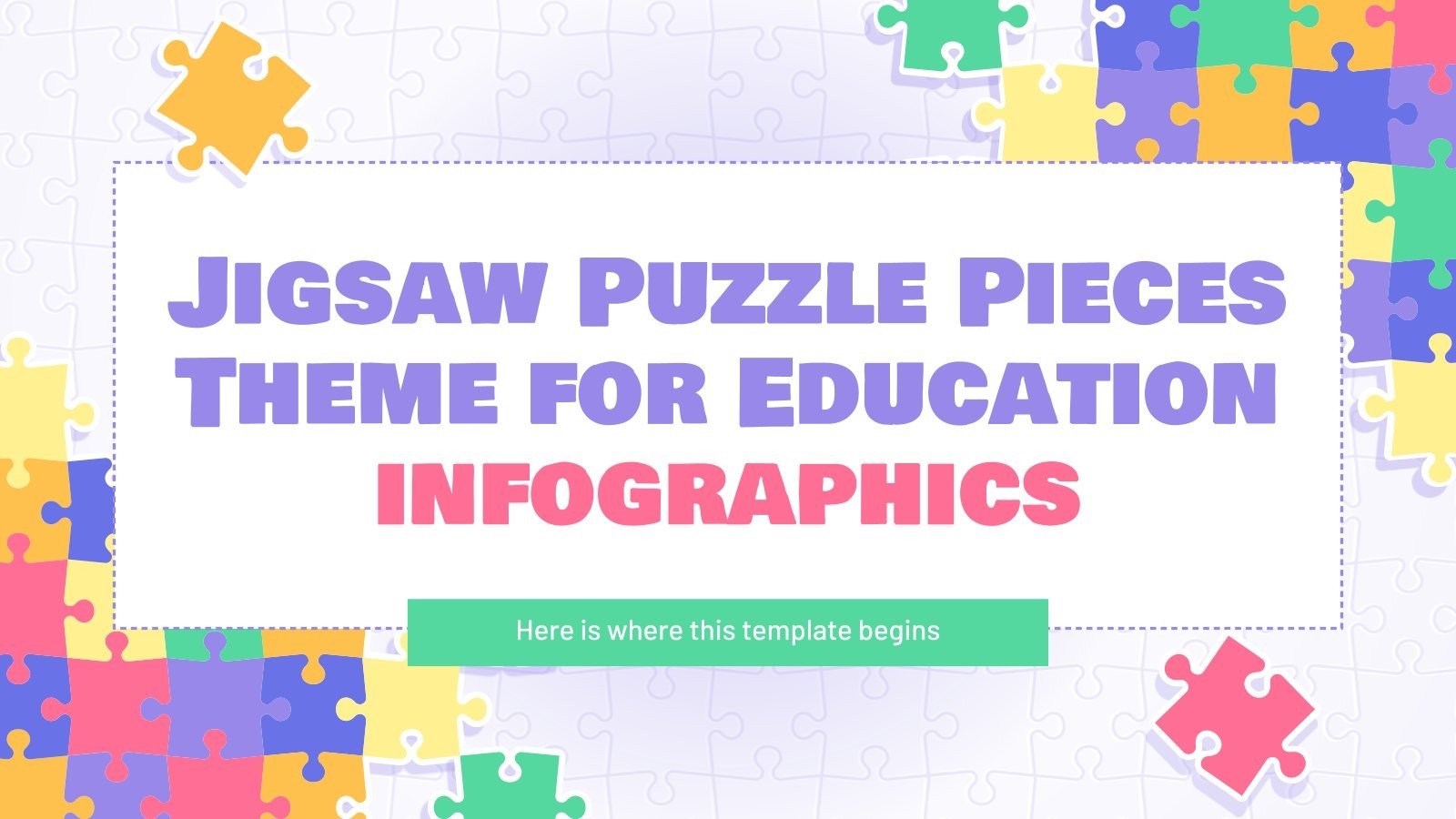 Jigsaw Puzzle Pieces Theme for Education Infographics