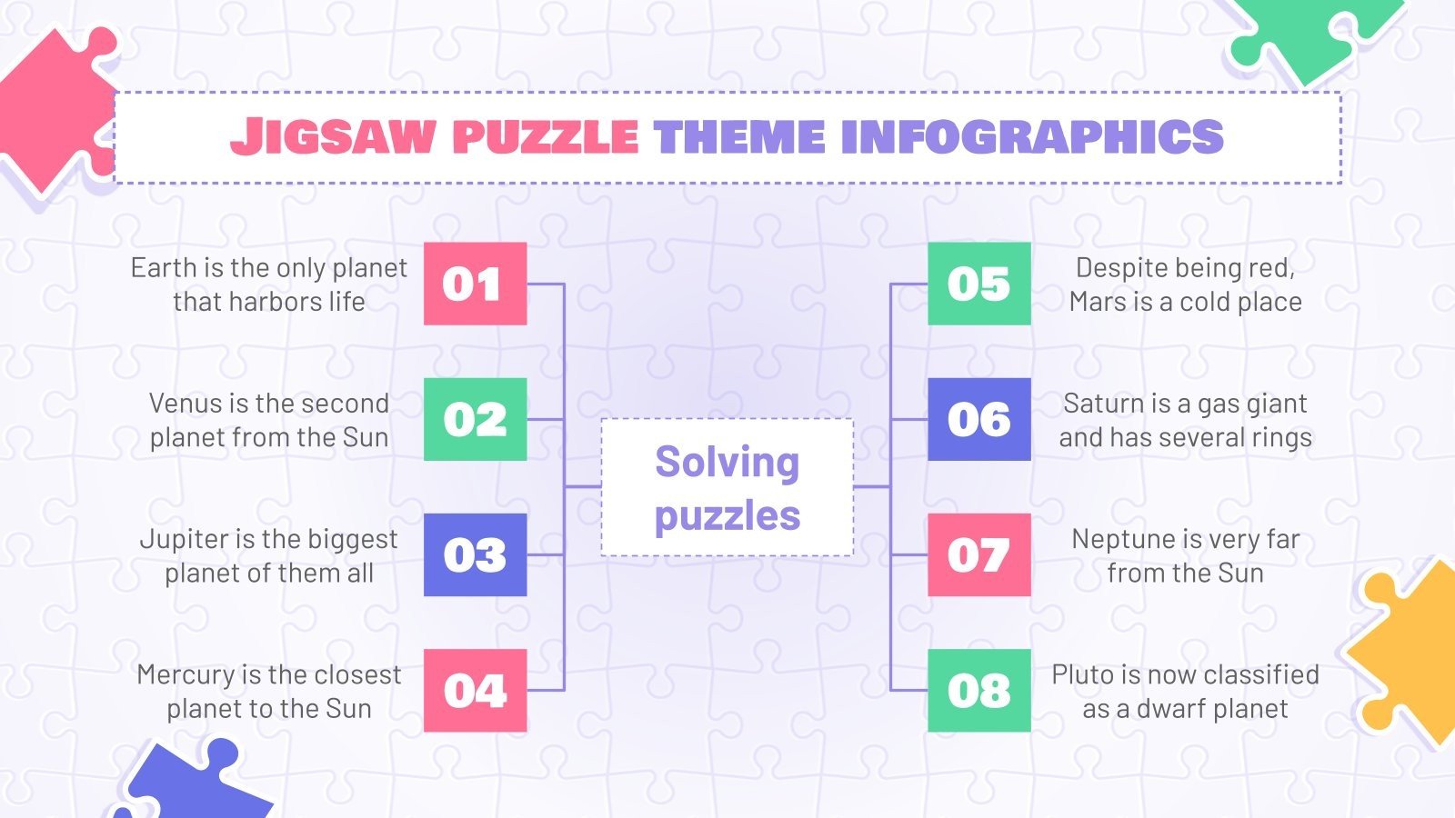 Jigsaw Puzzle Pieces Theme for Education Infographics