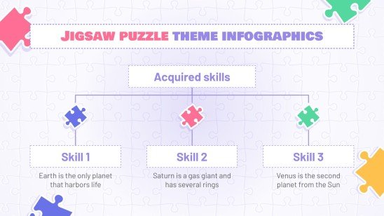 Jigsaw Puzzle Pieces Theme for Education Infographics