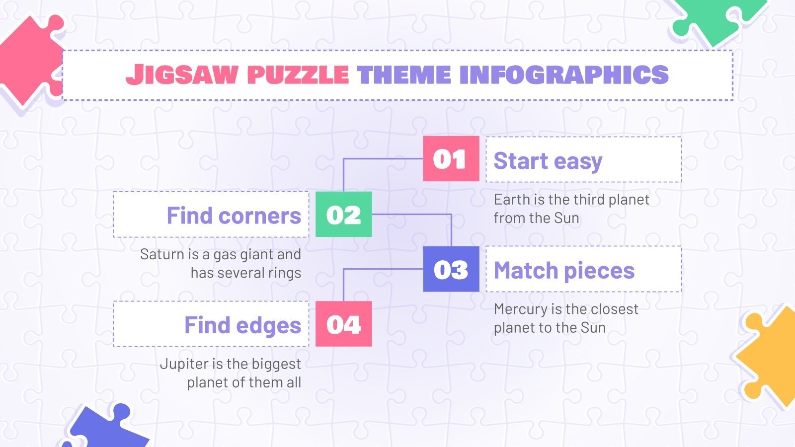 Jigsaw Puzzle Pieces Theme for Education Infographics