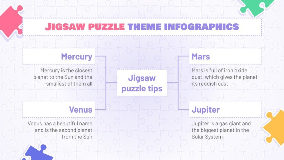 Jigsaw Puzzle Pieces Theme for Education Infographics