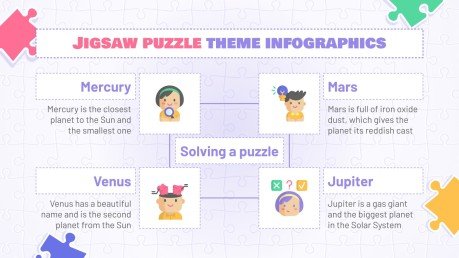 Infografías para tema educativo sobre rompecabezas