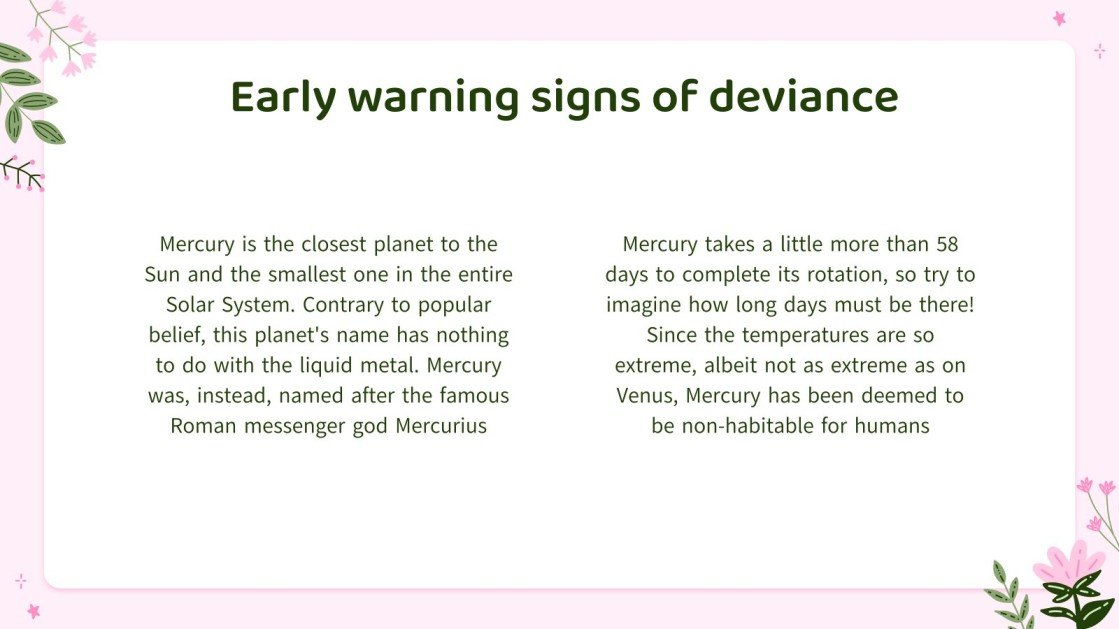 Identifying Deviant Behavior in Children | Google Slides