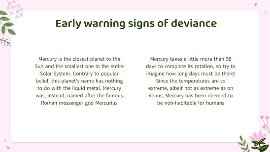 Identifying Deviant Behavior in Children | Google Slides