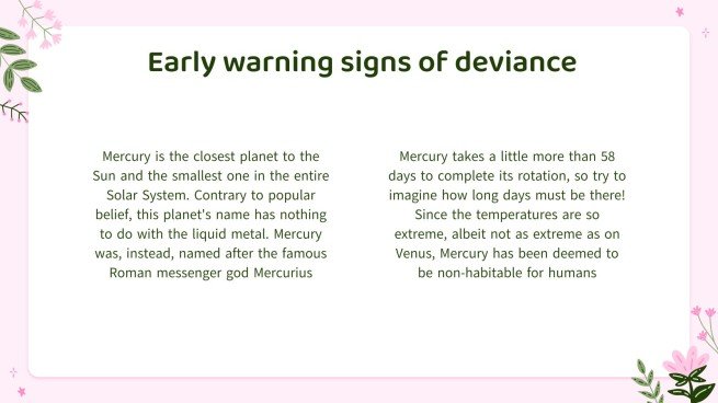 Identifying Deviant Behavior in Children | Google Slides