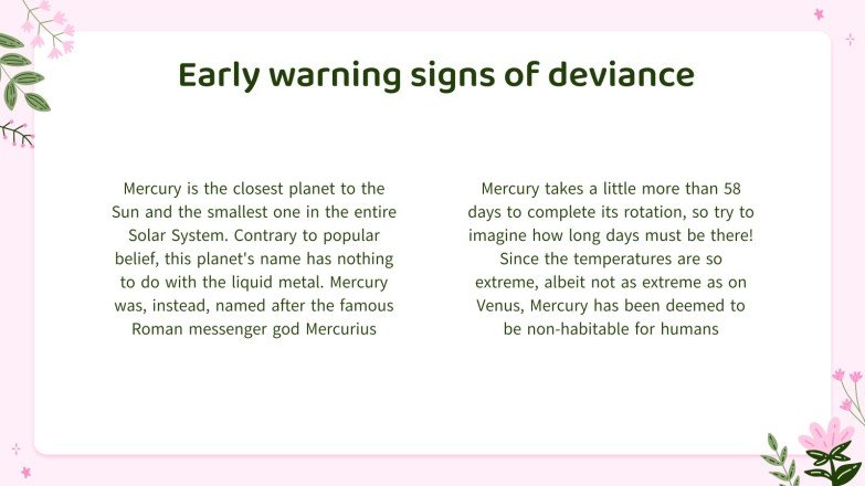 Identifying Deviant Behavior in Children | Google Slides