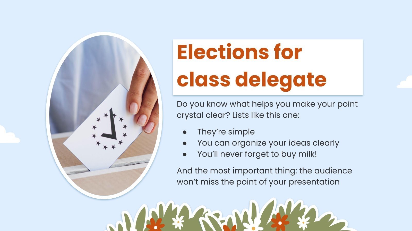 Elections for Class Delegate | Google Slides & PowerPoint