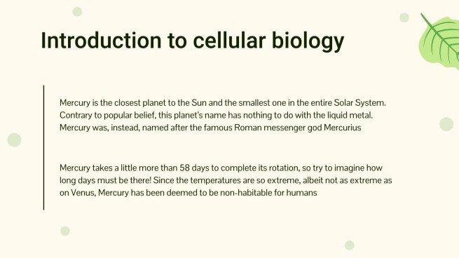Cell Processes and Energy - Science | Google Slides & PPT