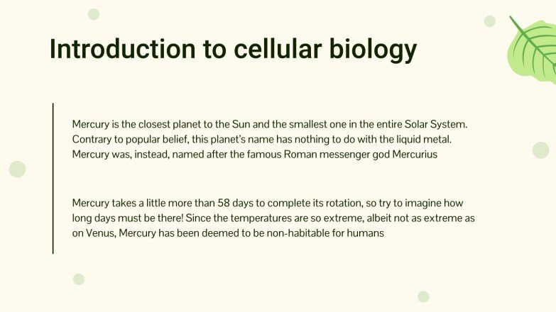 Cell Processes and Energy - Science | Google Slides & PPT