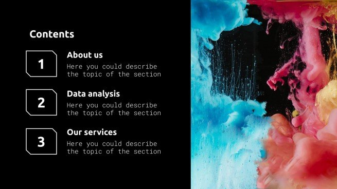 Colorful Ink Google Slides and PowerPoint Template