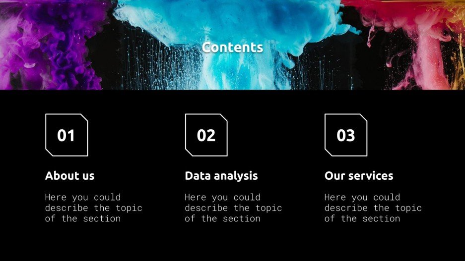 Colorful Ink Google Slides and PowerPoint Template