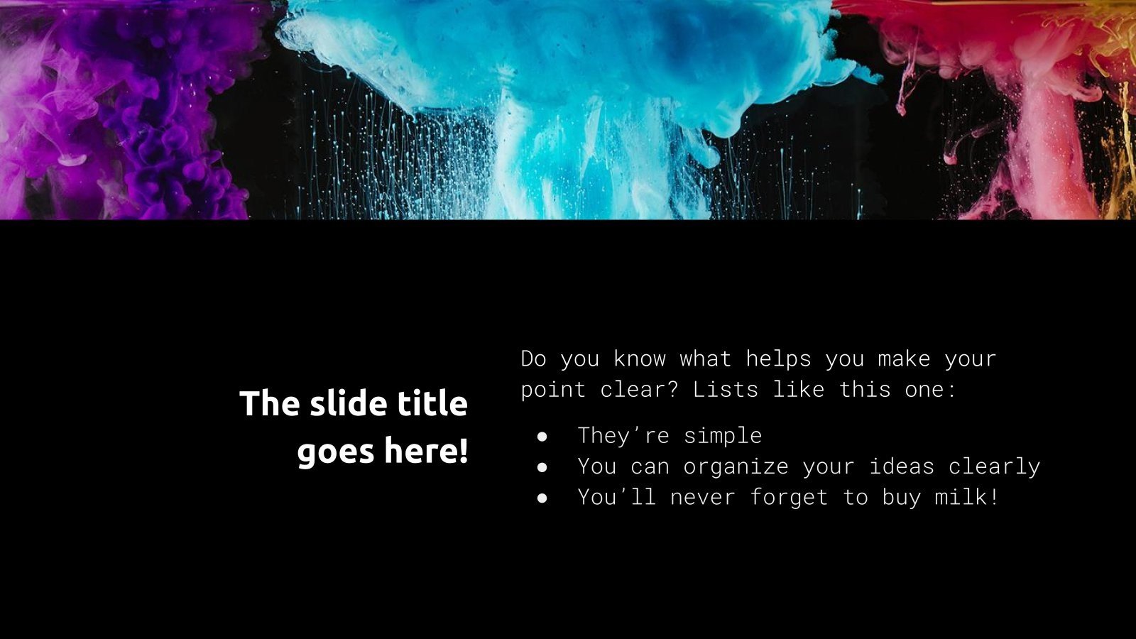 Colorful Ink Google Slides and PowerPoint Template