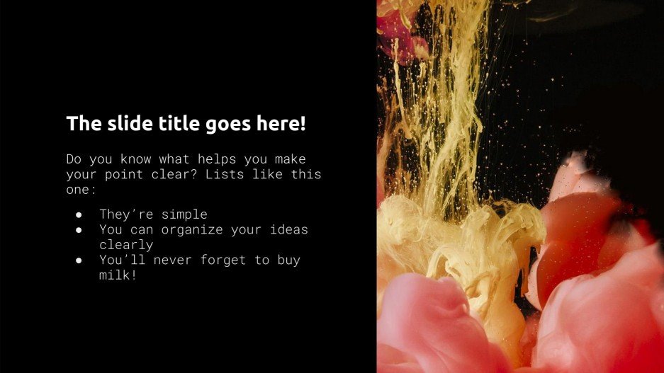 Colorful Ink Google Slides and PowerPoint Template