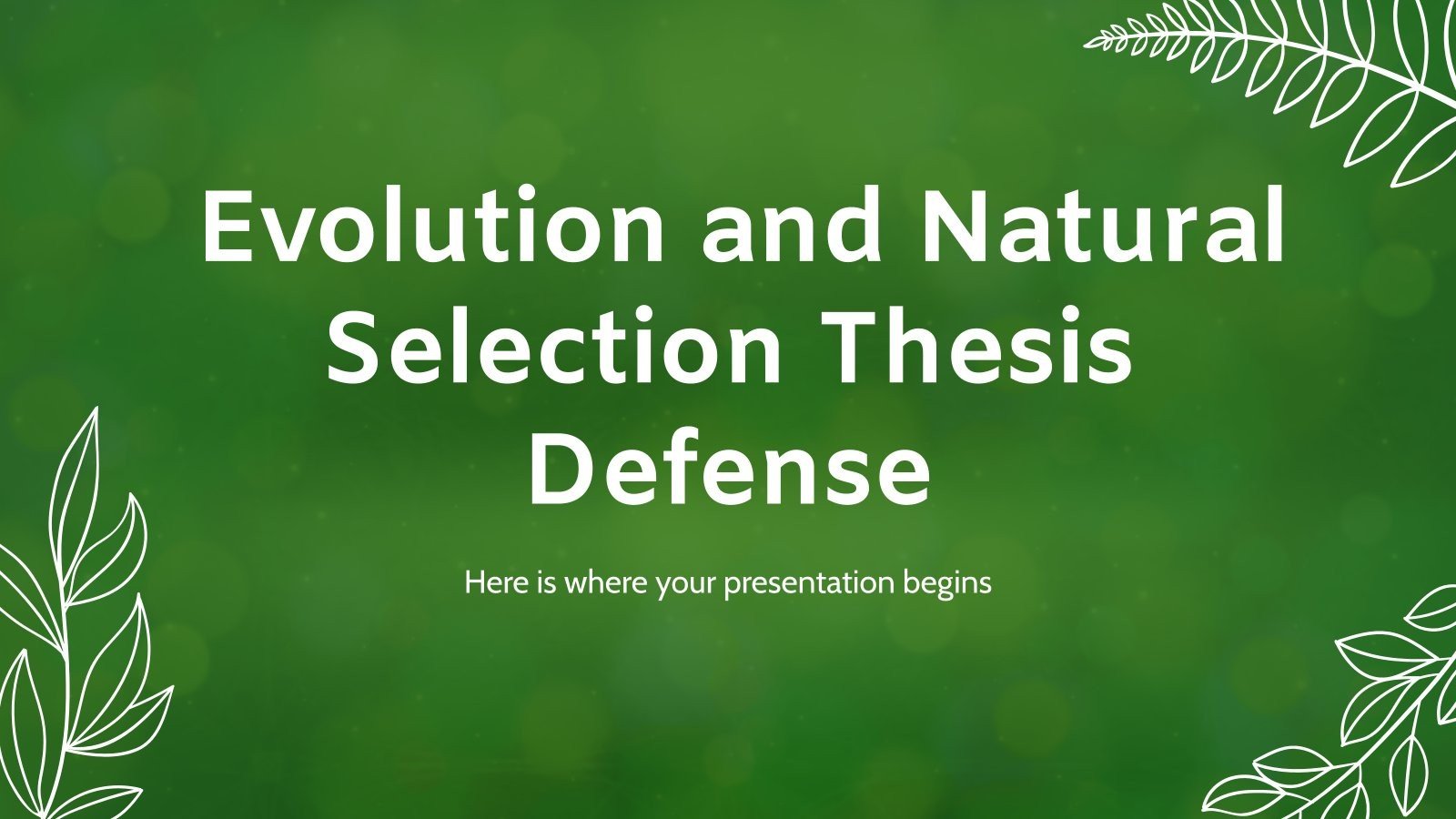 Evolution And Natural Selection Thesis Defense