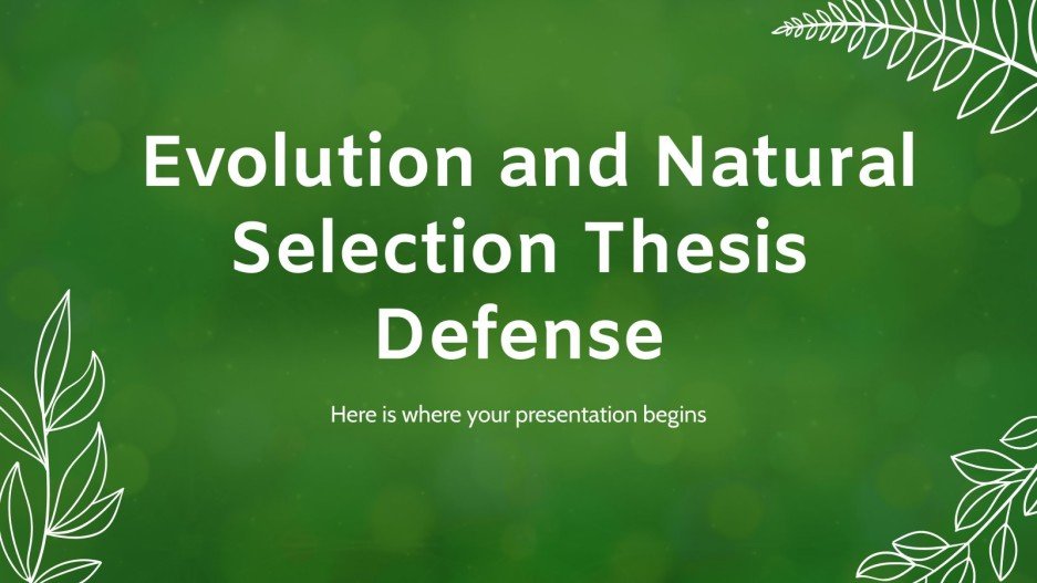 Evolution and Natural Selection Thesis Defense