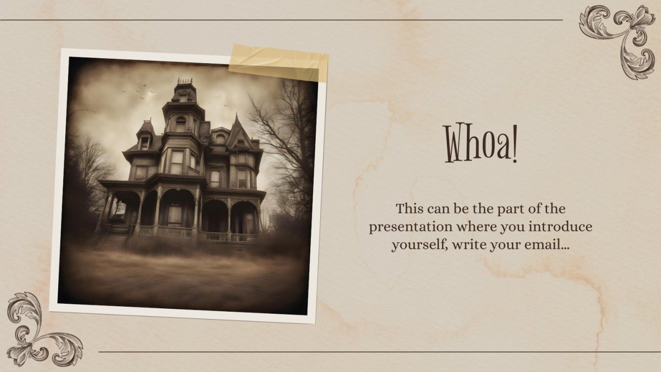 Vintage Style Victorian Haunted House | Google Slides
