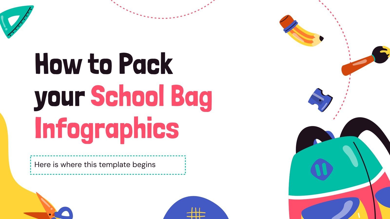 How to Pack your School Bag Infographics | Google Slides