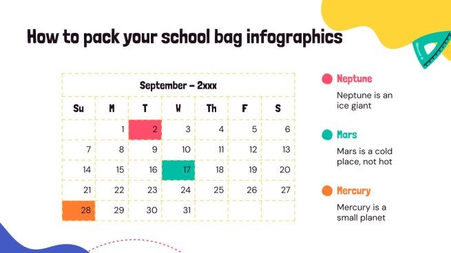How to Pack your School Bag Infographics | Google Slides