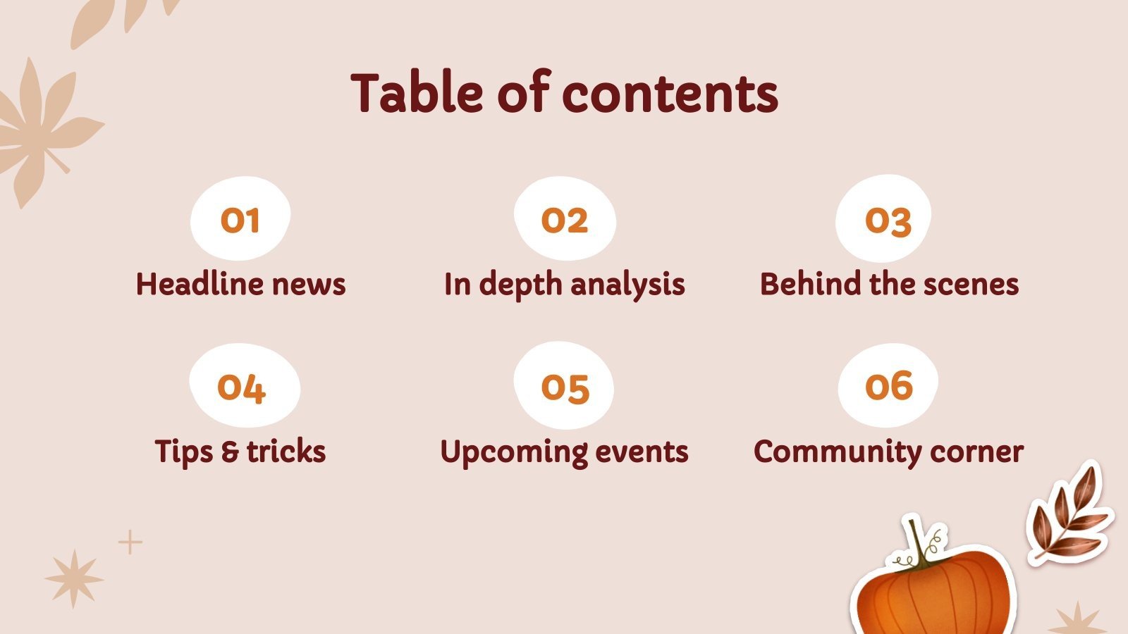 Happy Thanksgiving Newsletter | Google Slides & PPT