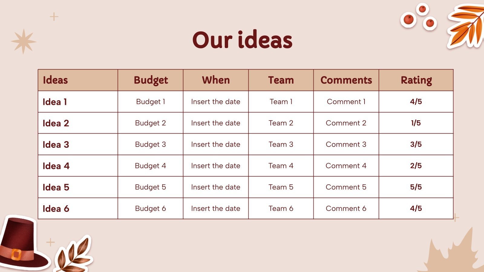 Happy Thanksgiving Newsletter | Google Slides & PPT