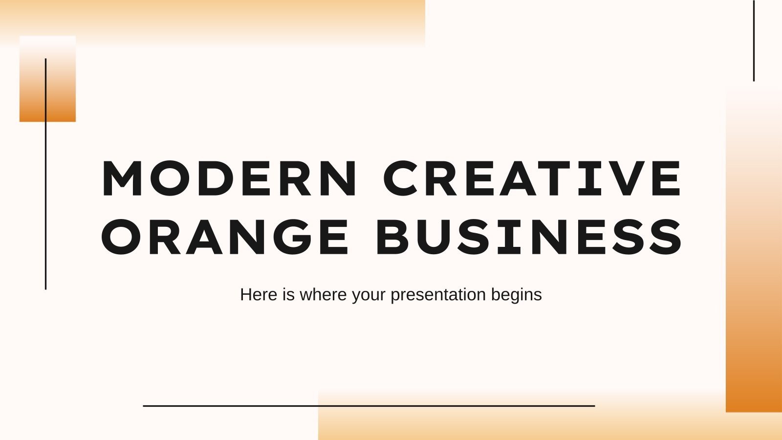 Modern Creative Orange Business Plan | Google Slides & PPT