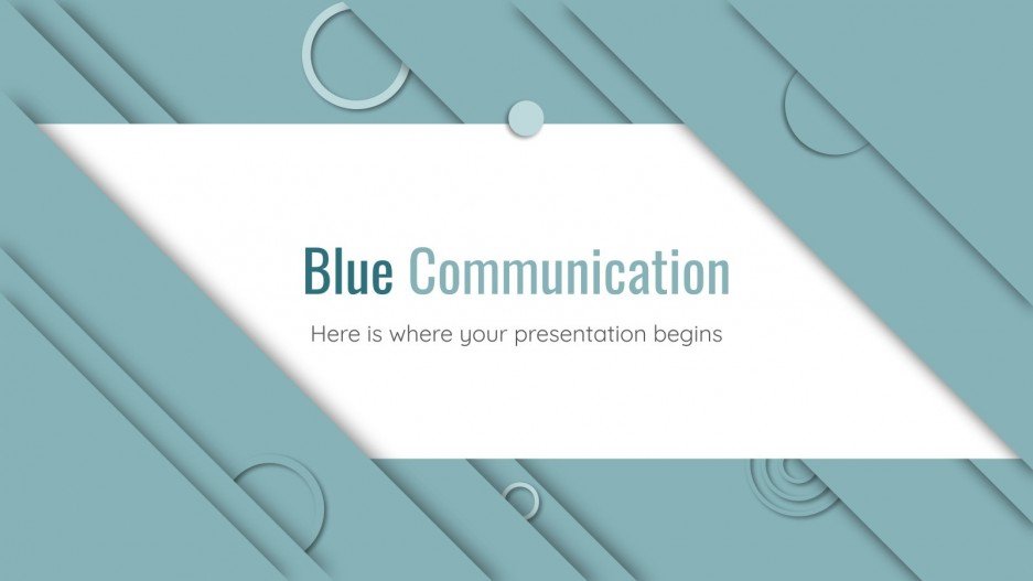 Modelos grátis com a cor Azul para Google Slides e PowerPoint