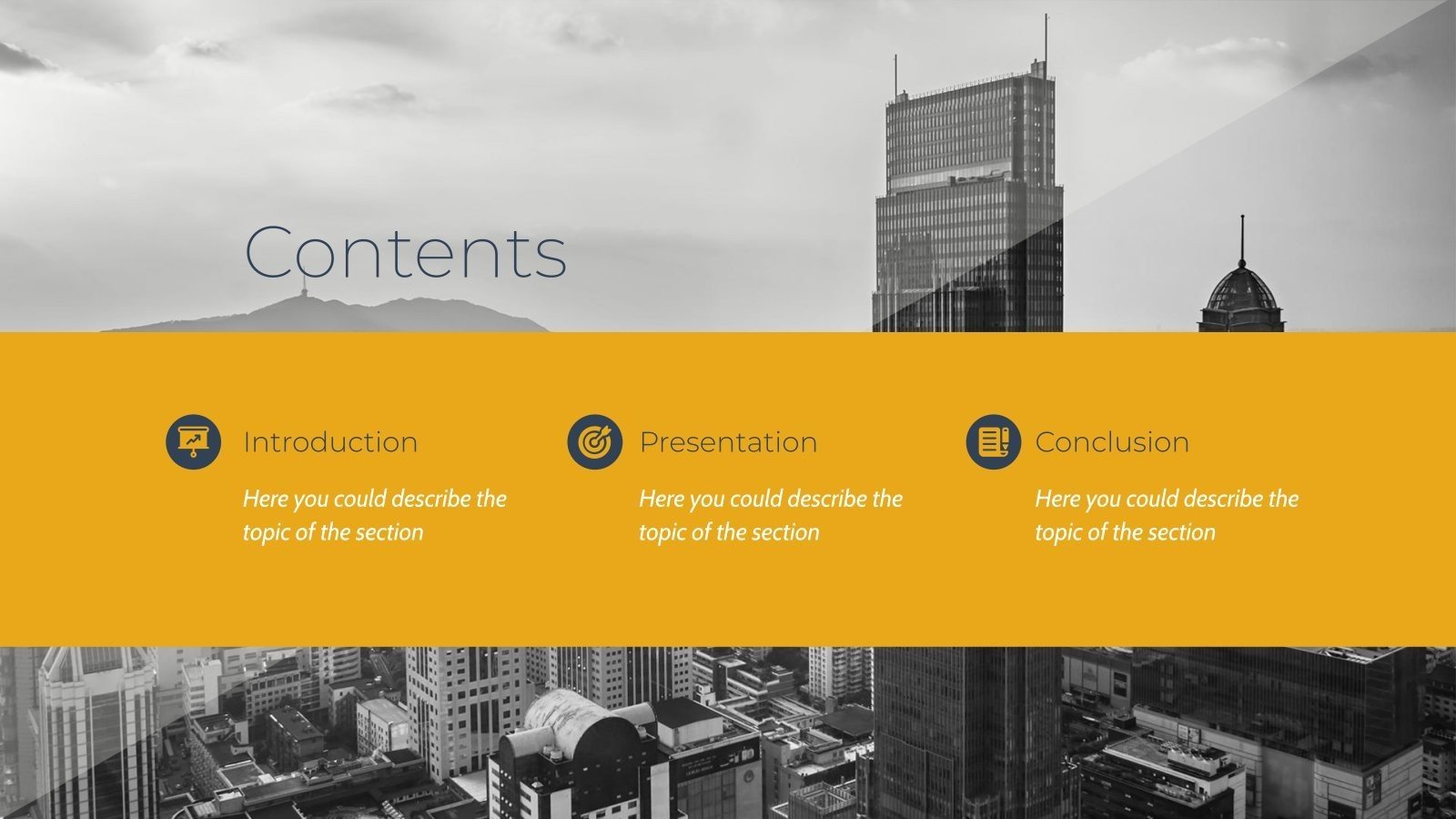 Yellow Abstract Business Google Slides and PowerPoint Template