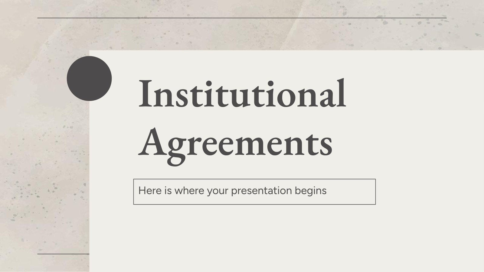 Institutional Agreements | Google Slides & PowerPoint