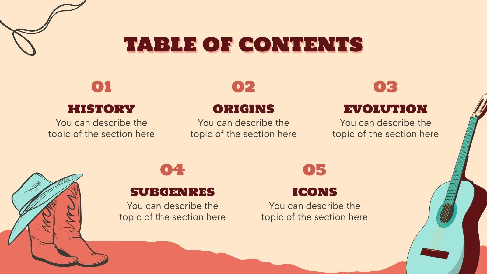 Country Music | Google Slides and PowerPoint