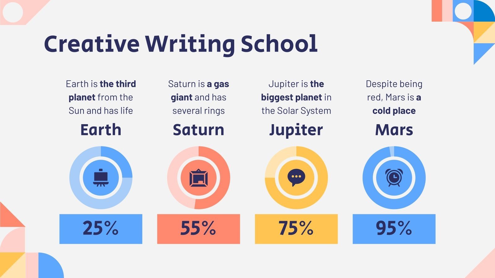 Creative Writing School Infographics | Google Slides