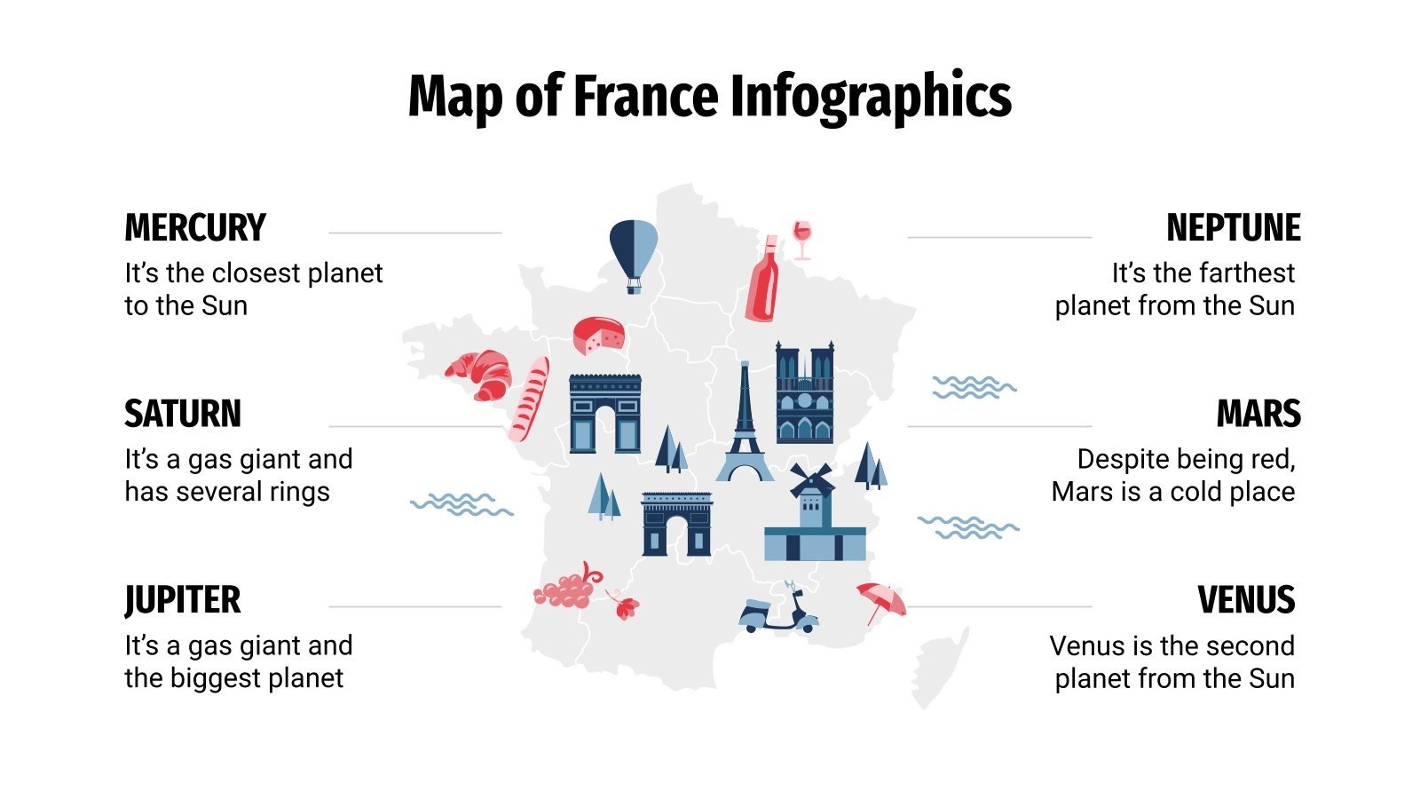 Map of France Infographics for Google Slides and PowerPoint