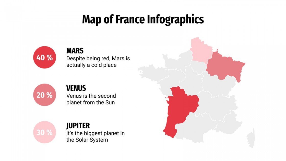 Map of France Infographics for Google Slides and PowerPoint