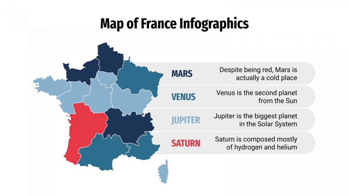 Infographies de carte de France | Modèle Google Slides et PPT