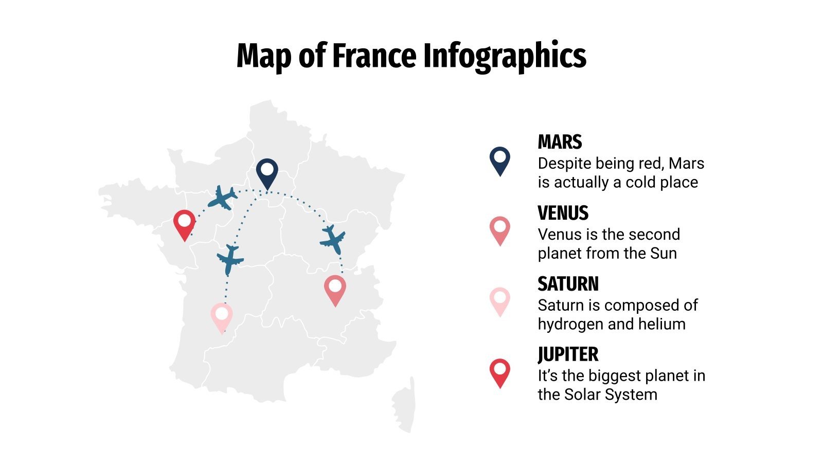 Map of France Infographics for Google Slides and PowerPoint